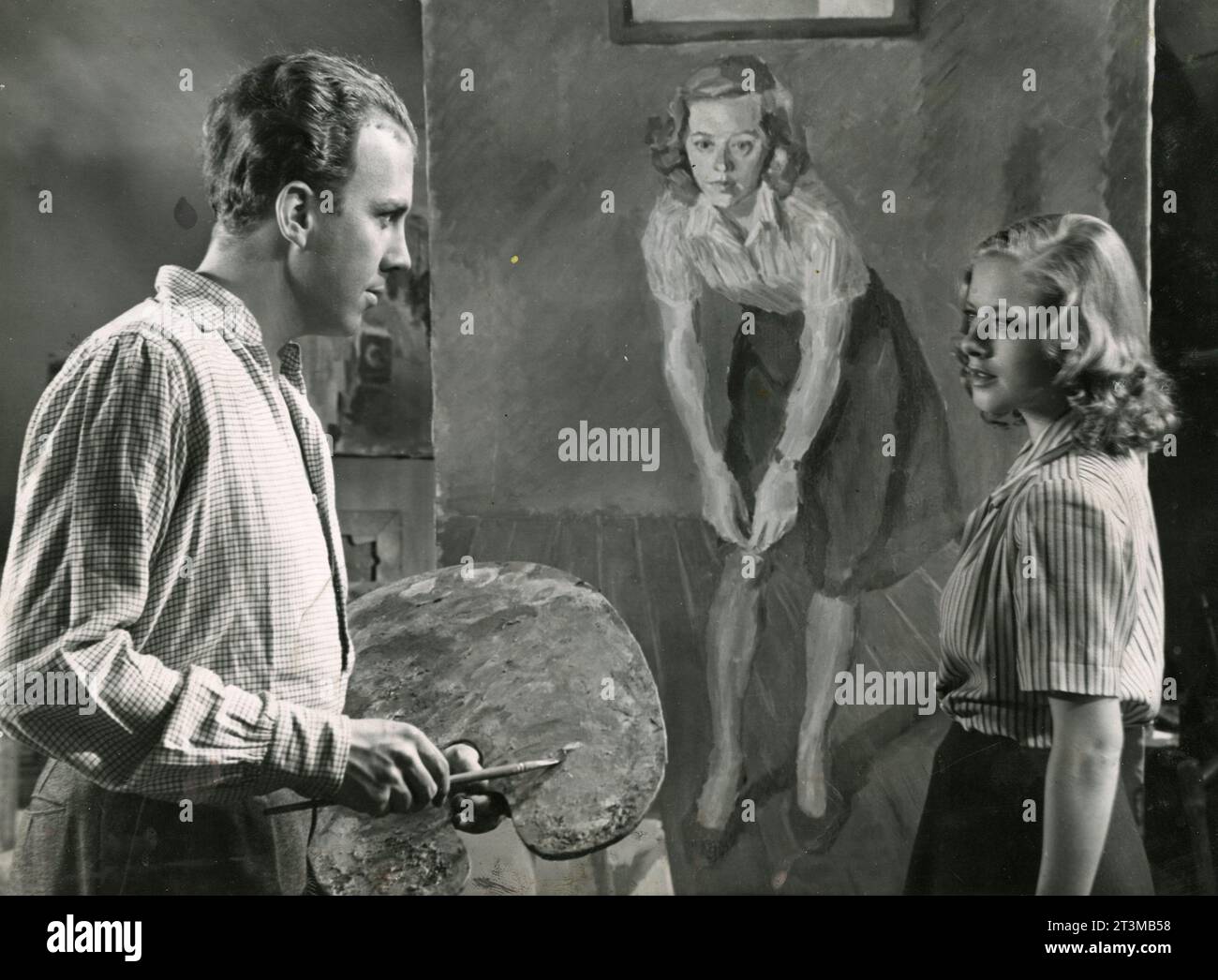 Danish actress Ingeborg Brams and actor Edvin Tiemroth in the movie ...