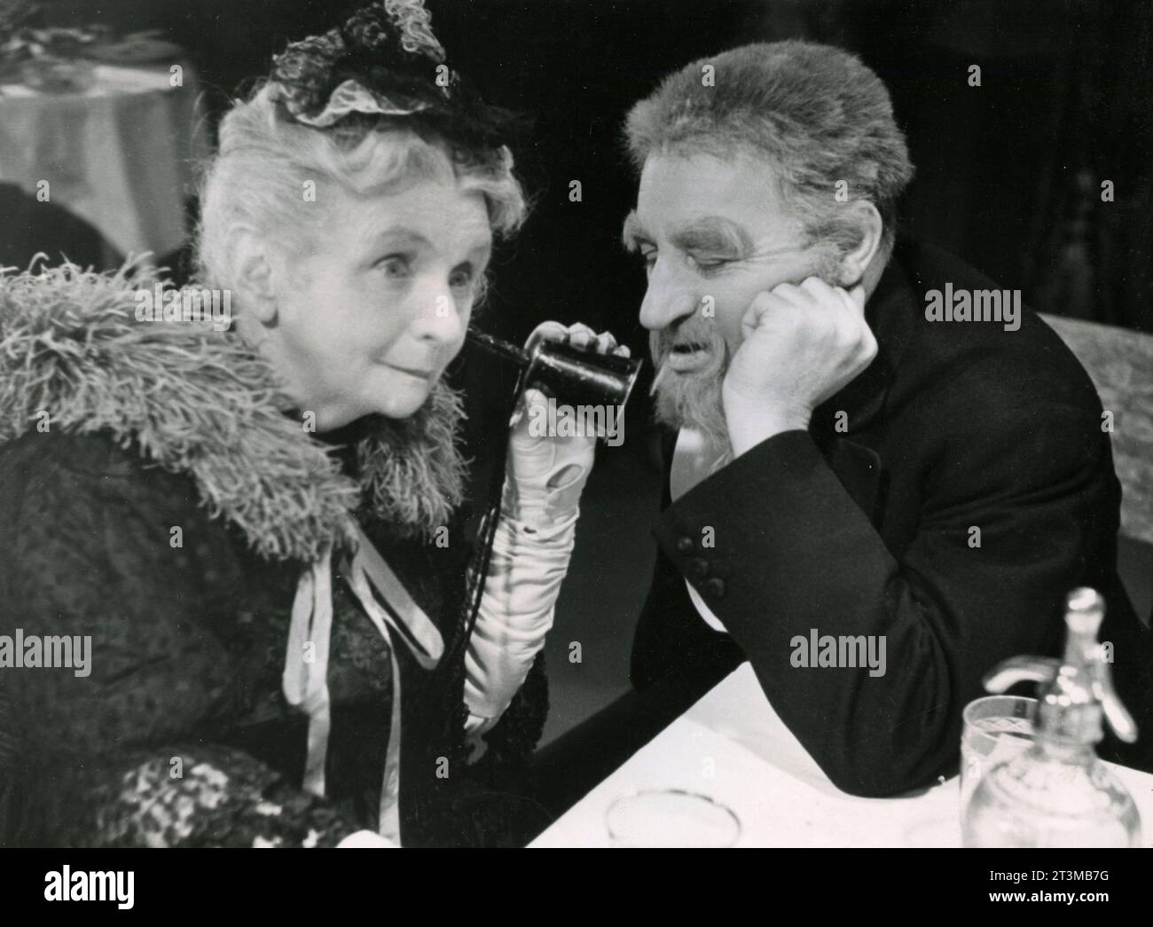 Danish actor Peter Malberg and actress Petrine Sonne in the movie ...