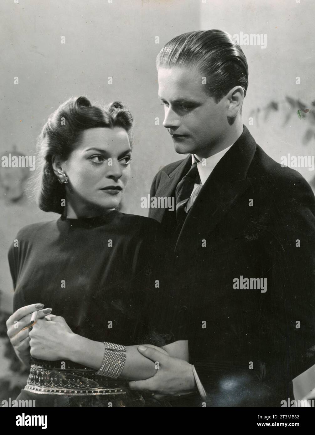 Danish actor Mogens Wieth and actress Gull-Maj Norin in the movie A ...