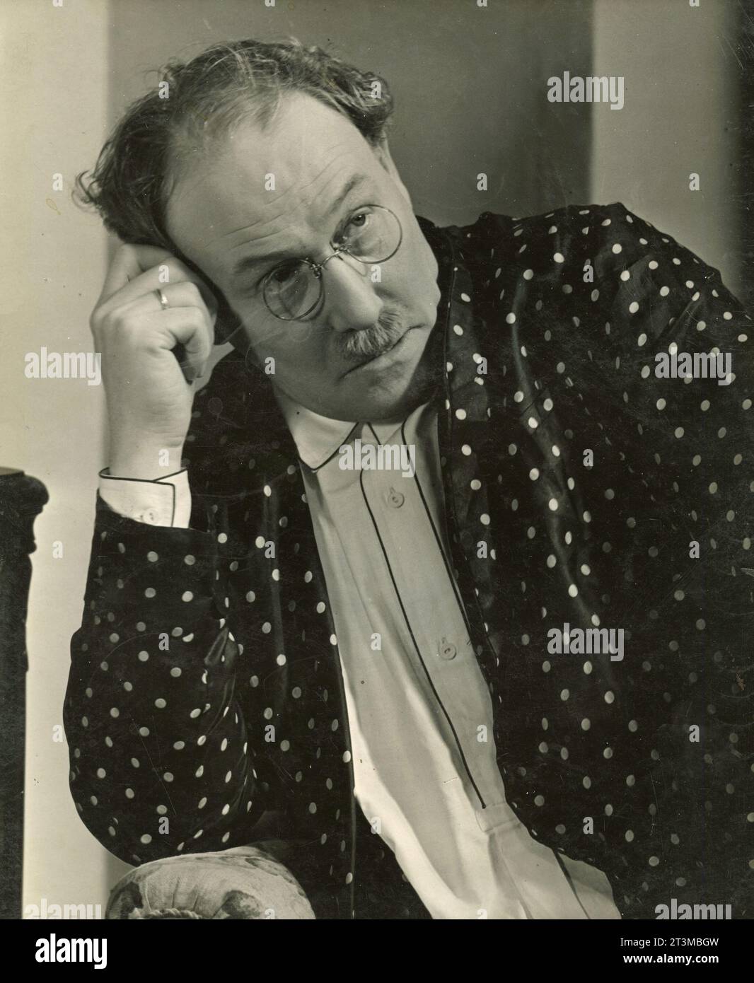 Danish actor Sigurd Langberg in the movie En Lille Tilf Aeldighed ...