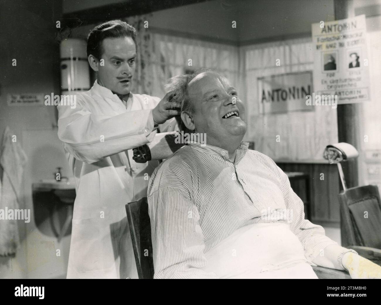 Danish actors Ove Sprogøe and Karl Stegger in the movie Poeten Og ...