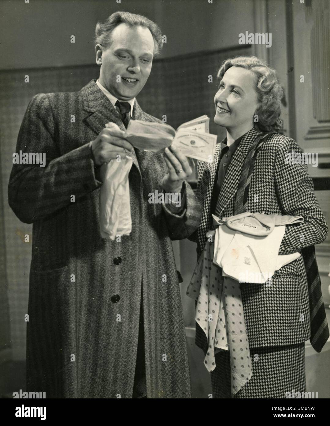 Danish actor Paul Hagen and actress Astrid Villaume in the movie Far ...