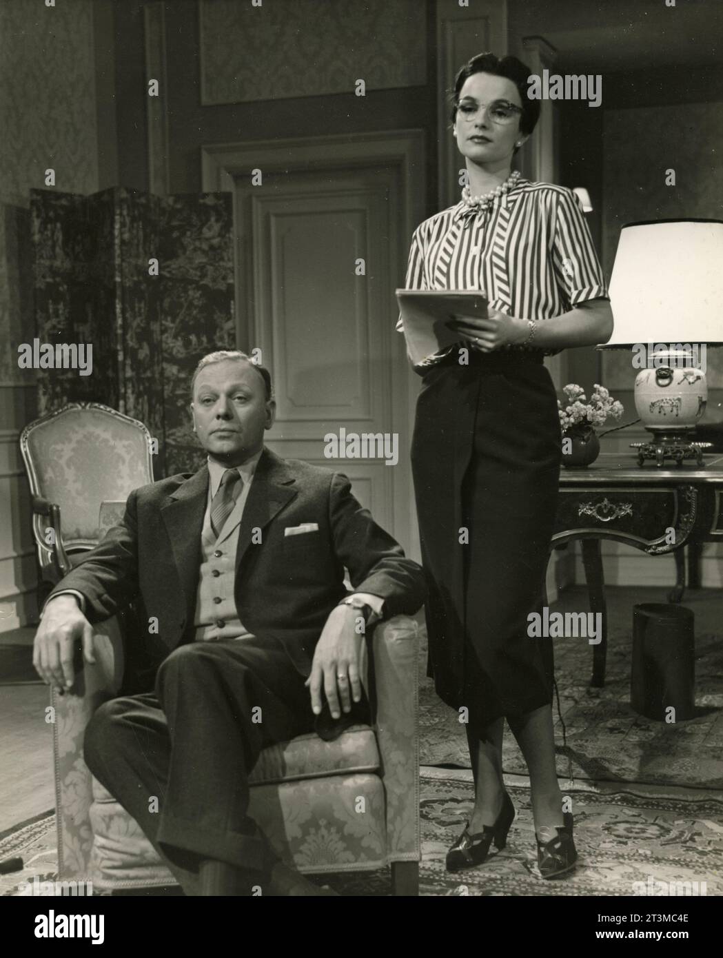 Danish actress Lisa Ringheim and actor Gunnar Lauring in the movie Et ...