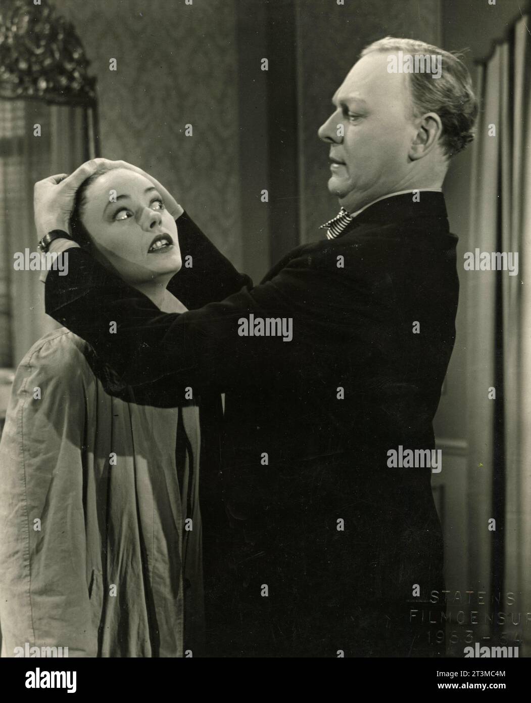 Danish actress Lisa Ringheim and actor Gunnar Lauring in the movie Et ...