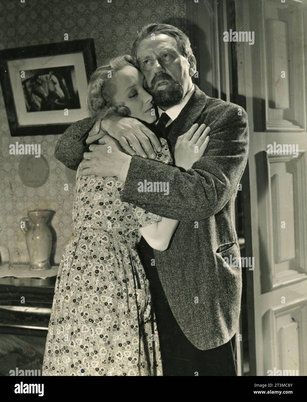 Danish actor Carl Alstrup and actress Inger Stender in the movie ...
