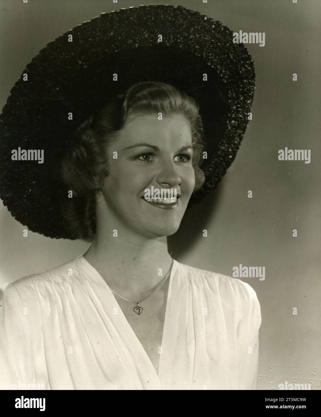 Danish actress Birthe Illum in the movie Den Stjaalne Minister, Denmark ...