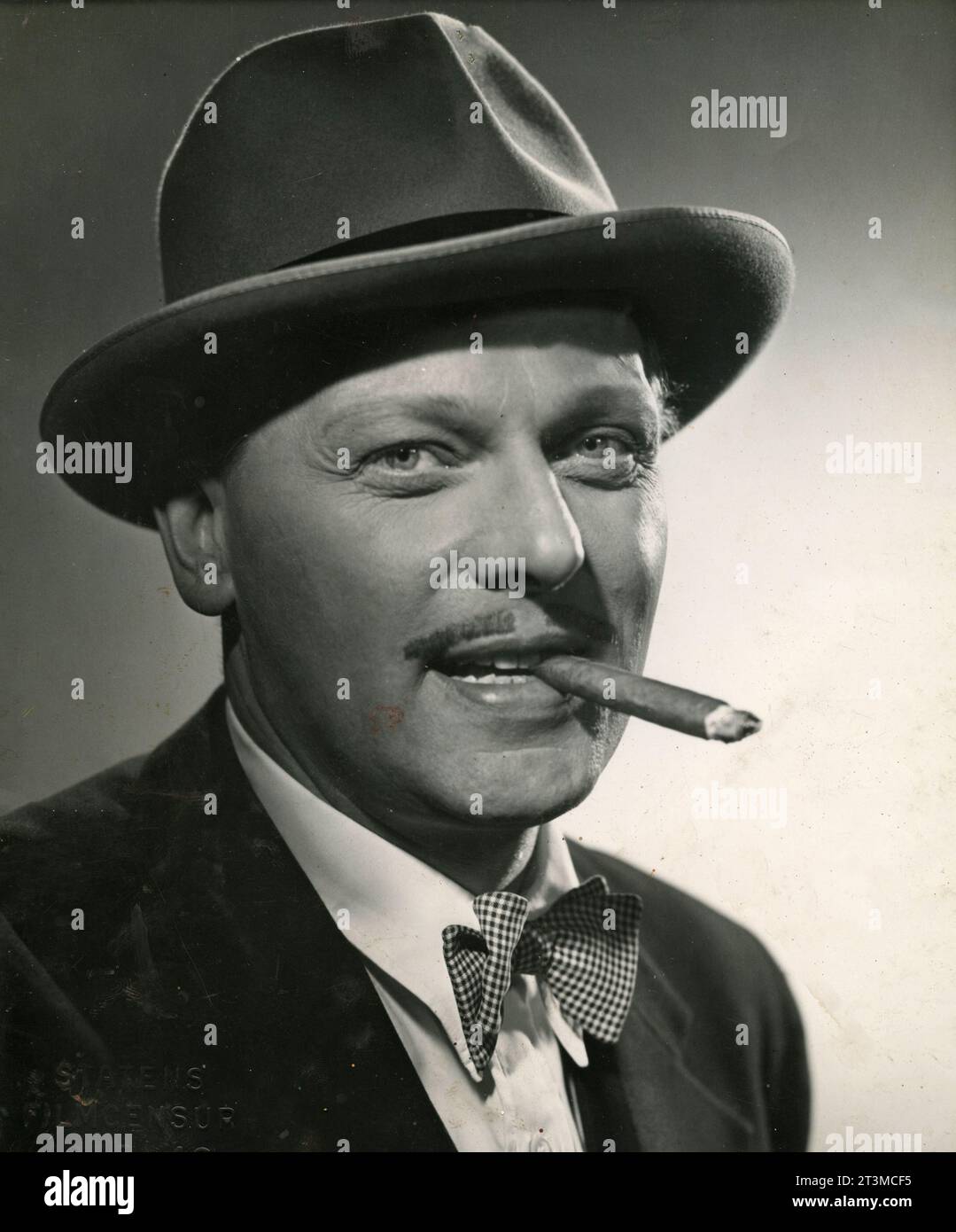 Danish actor Gunnar Lauring in the movie Billet mrk., Denmark 1946 ...