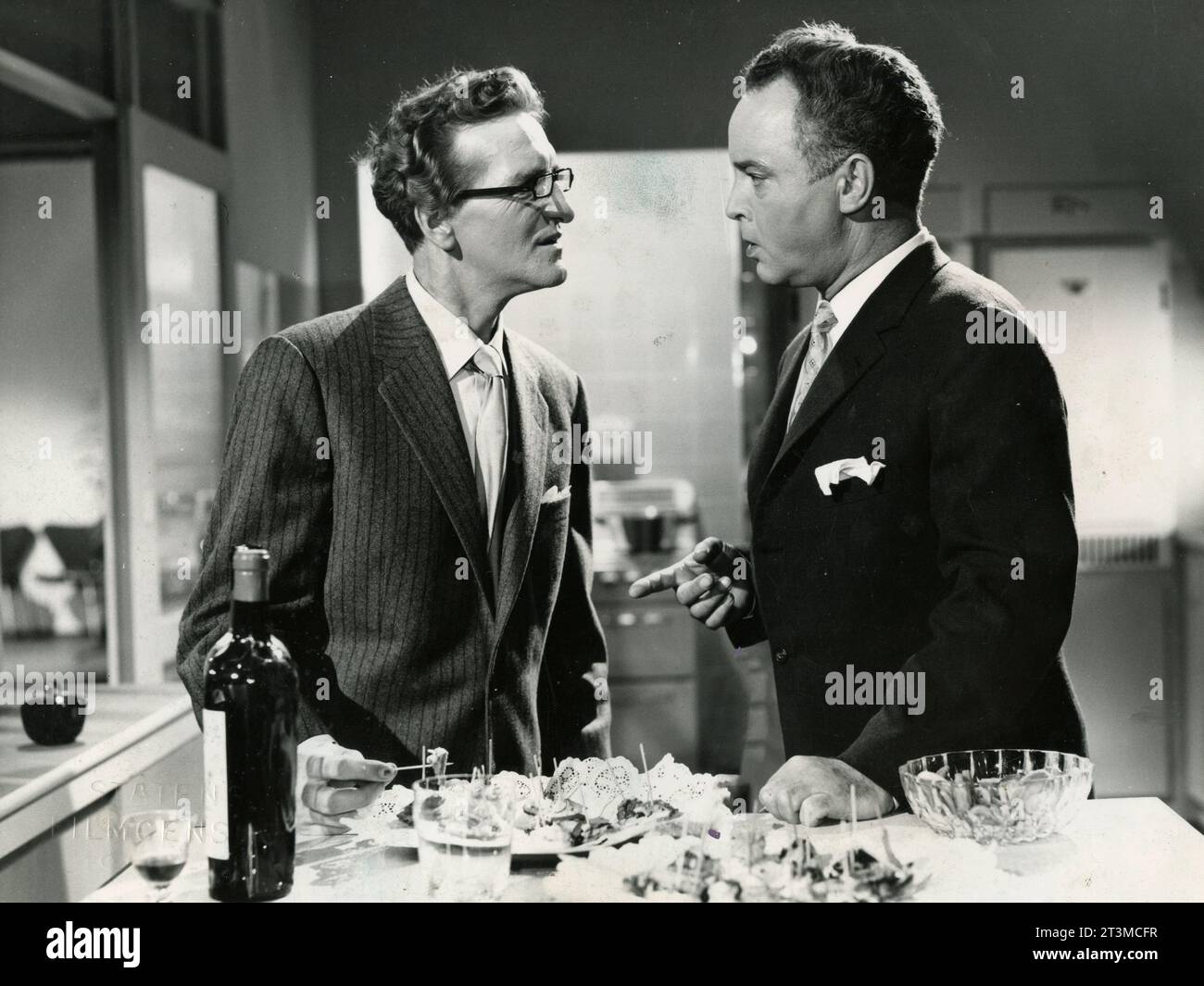 Danish actors Preben Lerdorff-Rye and Hans Kurt in the movie Amor i ...