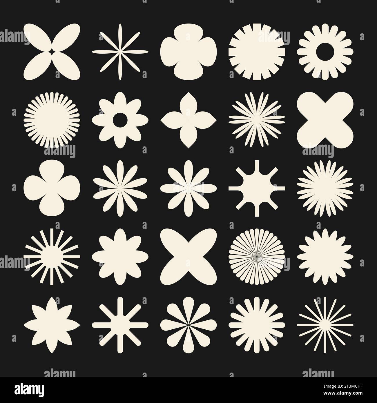 Brutalist geometric shapes, symbols. Simple primitive elements and ...