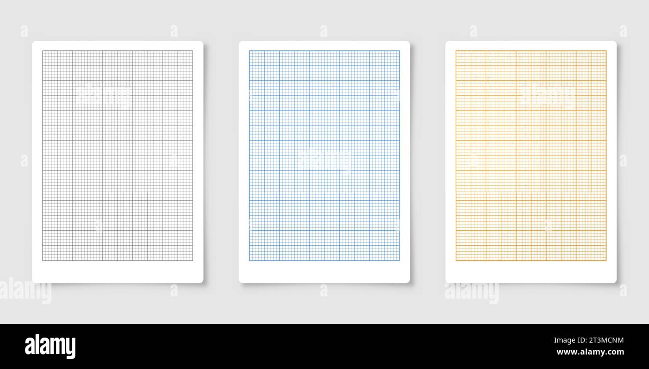 Sheet of graph paper with grid. Millimeter paper texture, geometric ...