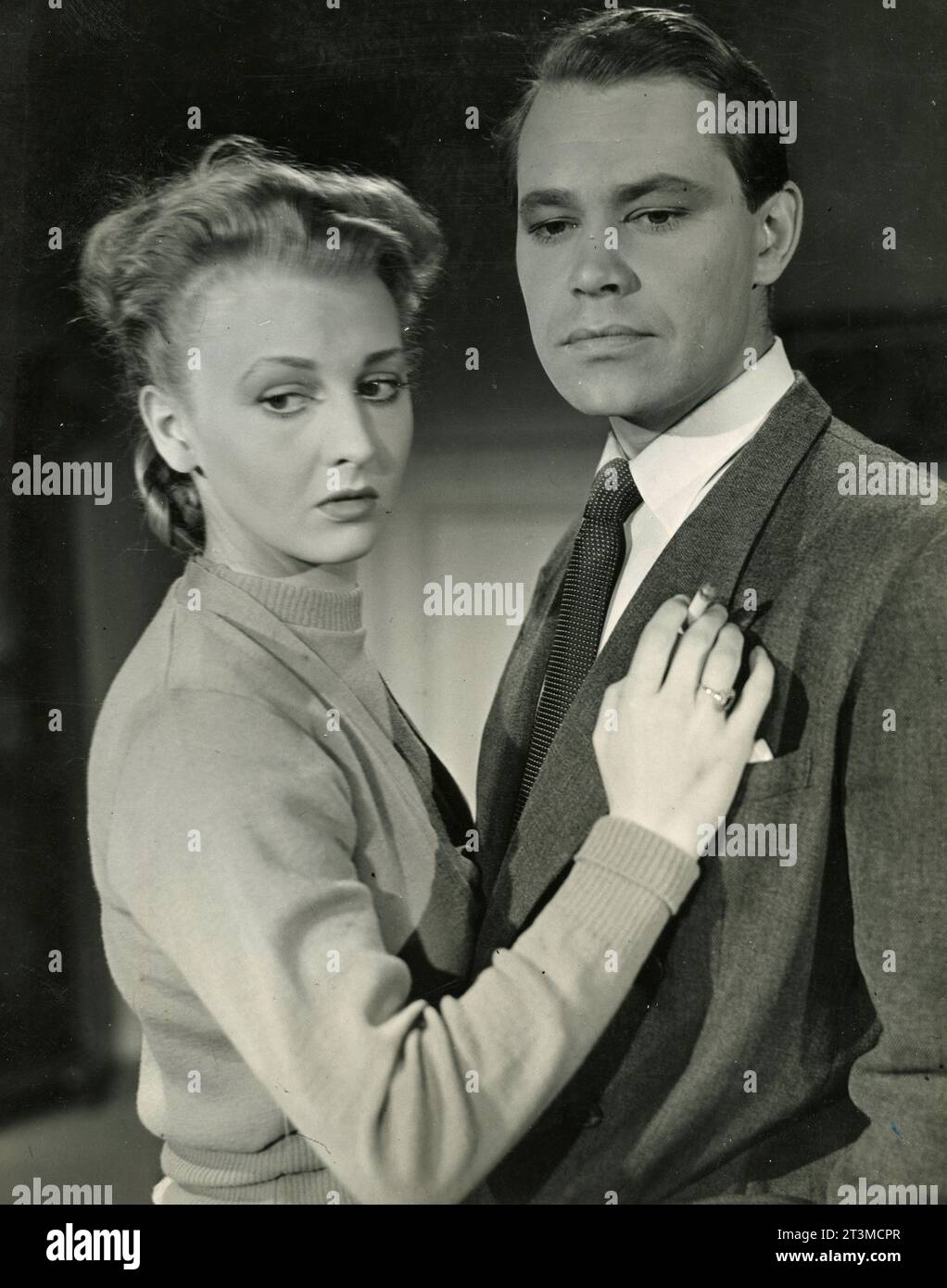 Danish actor Ole Rud and actress Grethe Thordahl in the movie I ...