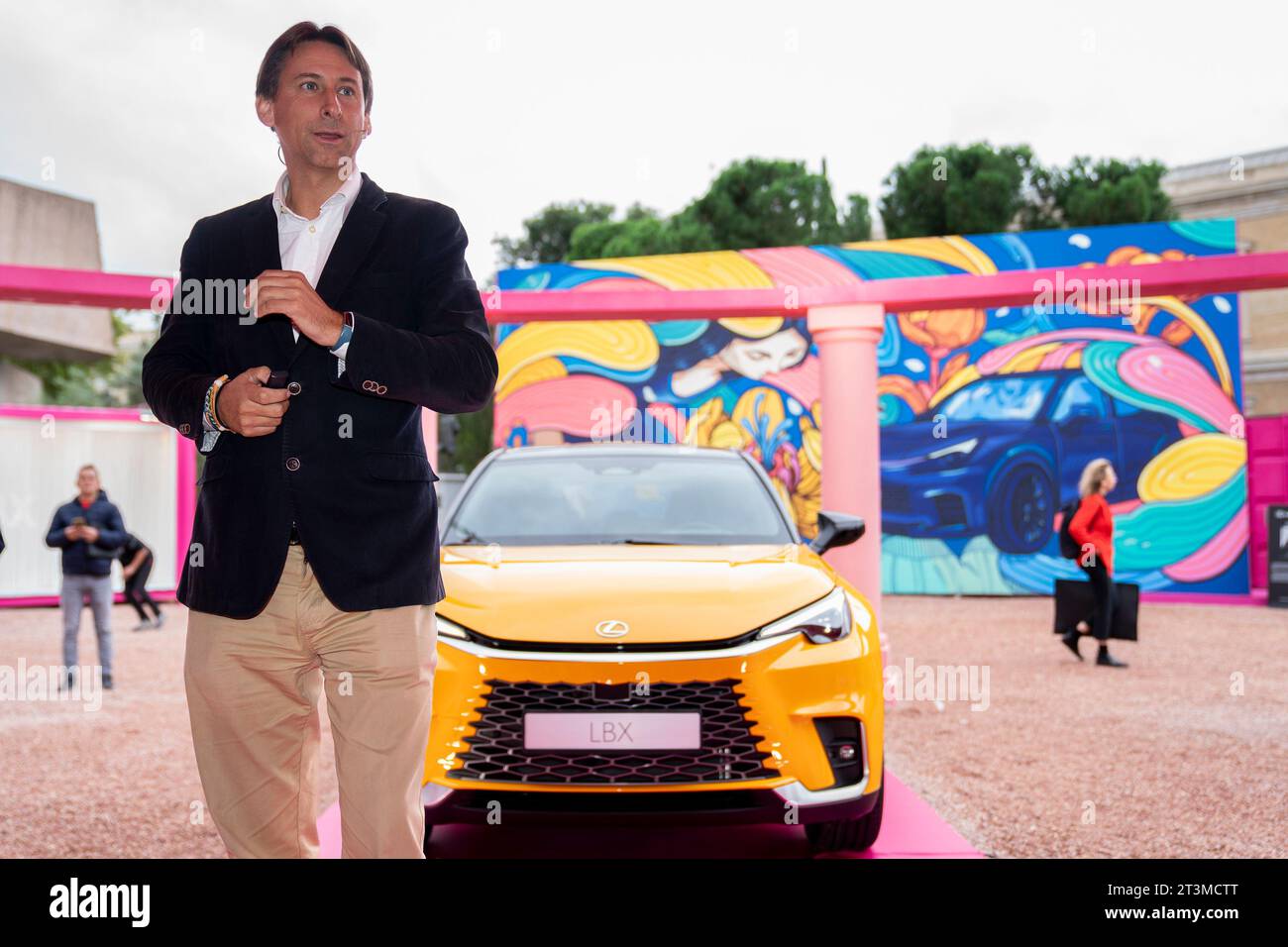Lexus Spain Marketing Director, Aurelio García, speaks during the ...