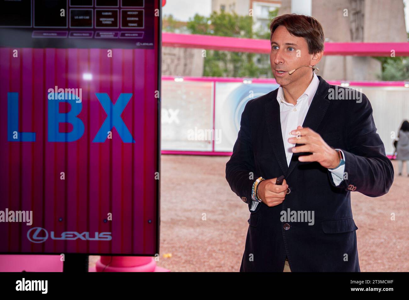 Lexus Spain Marketing Director, Aurelio García, speaks during the ...