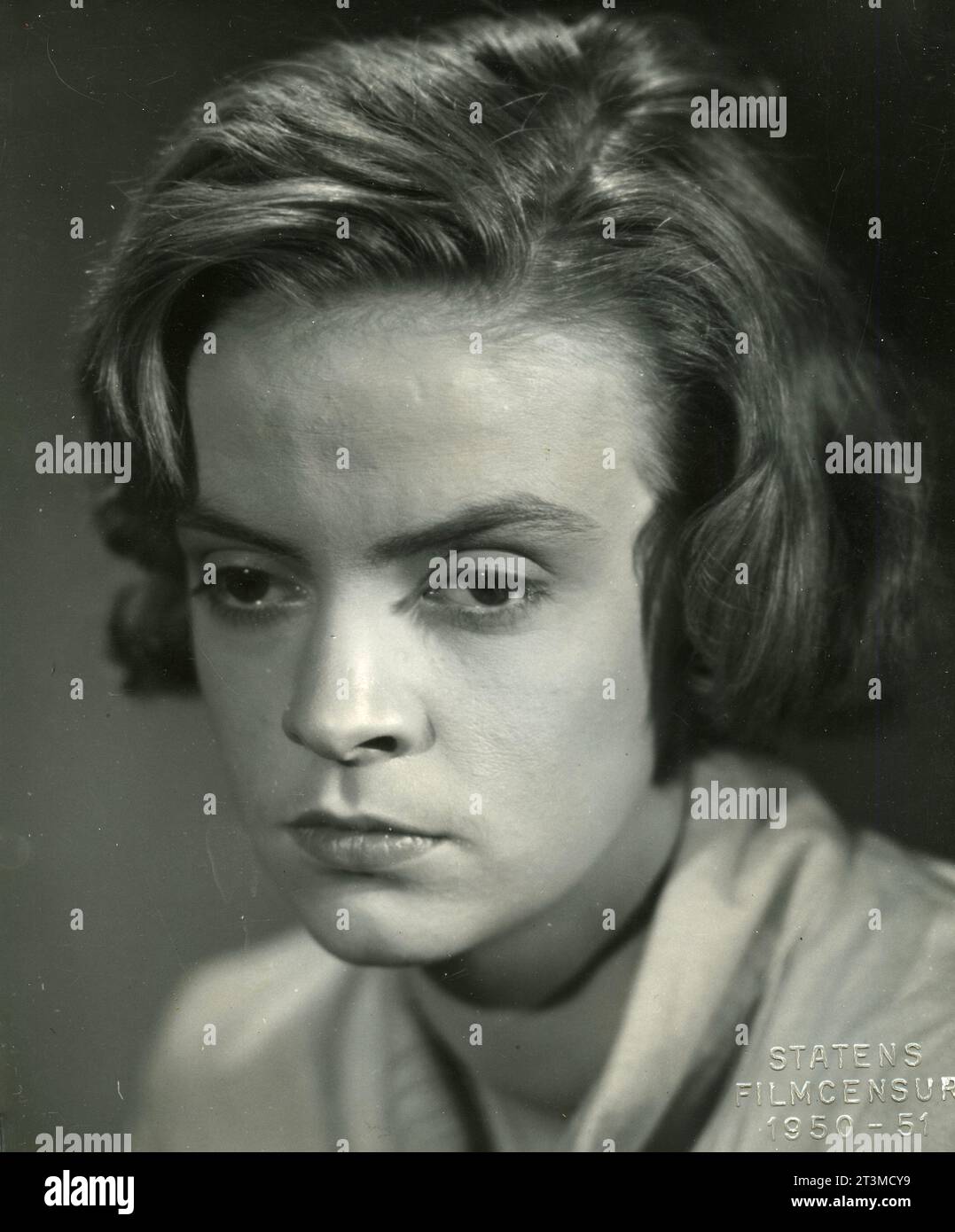 Danish actress Ebba Nørager in the movie Smedestraede 4, Denmark 1950 ...