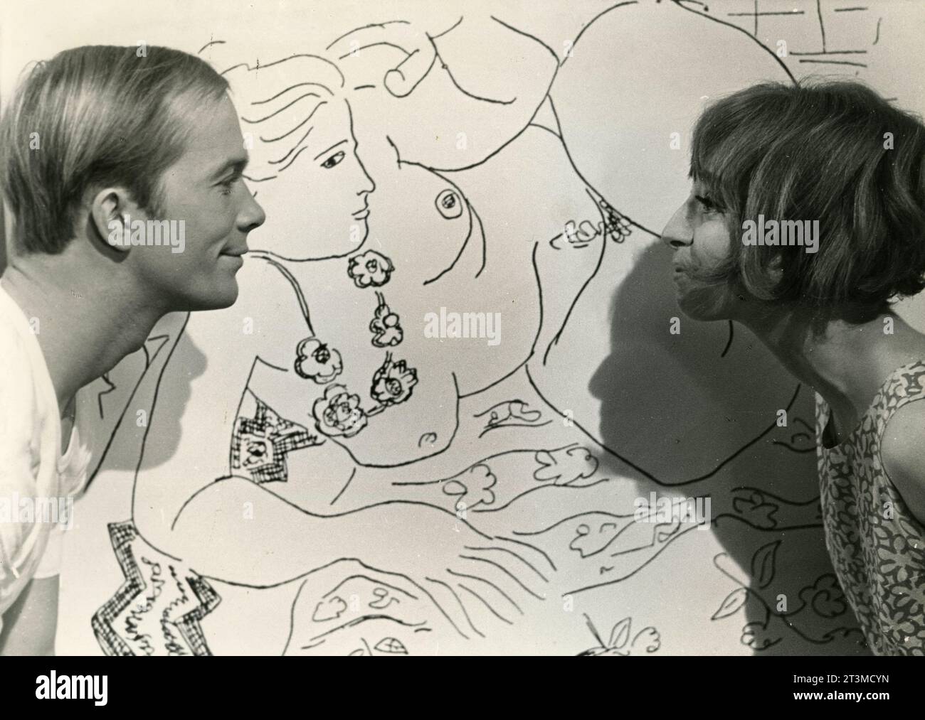 Danish actress Gertie Jung and actor Peter Bierlich in the movie The ...