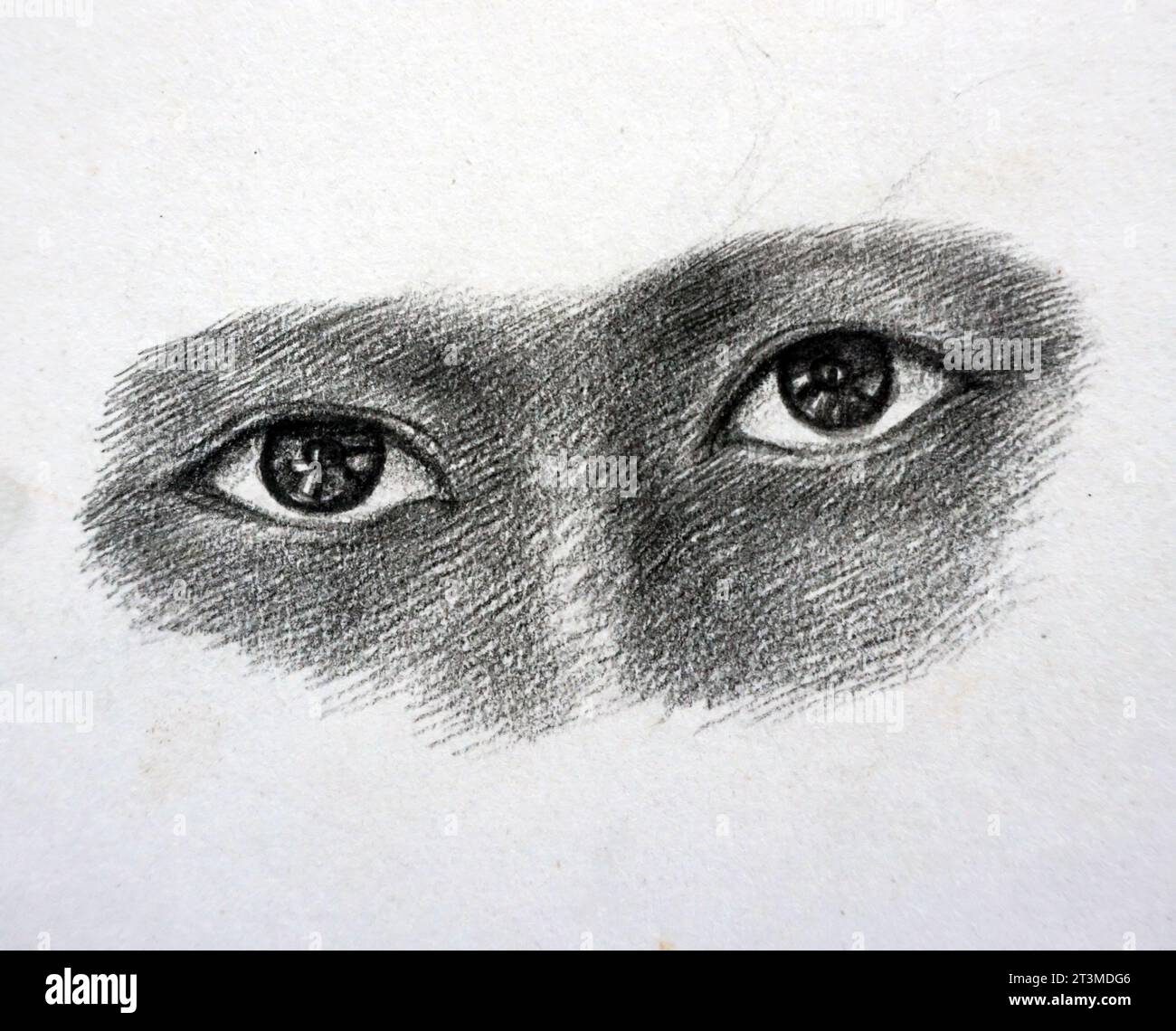 Original art drawing Structure fine art Out line eye Stock Photo - Alamy
