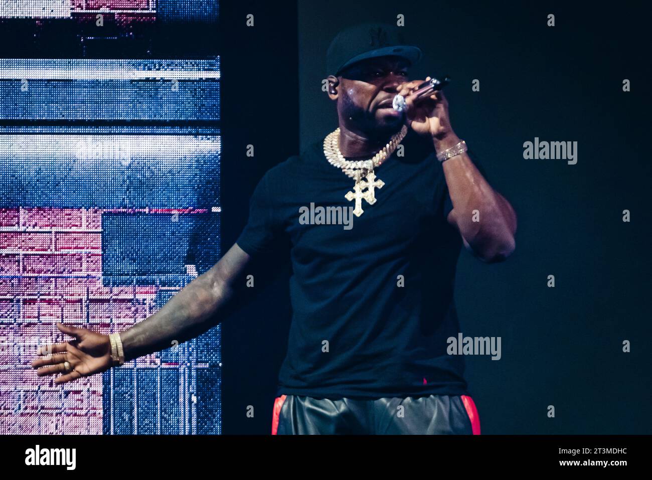 50 Cent performs live during The Final Lap Tour at Mediolanum Forum ...