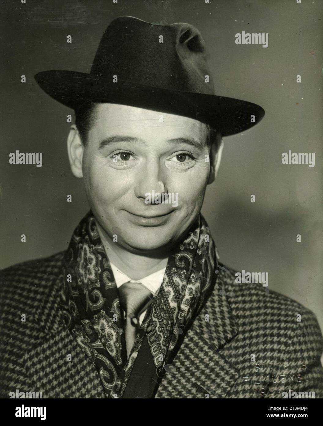 Danish actor Poul Hagen in the movie Sukceskomponisten, Denmark 1954 ...
