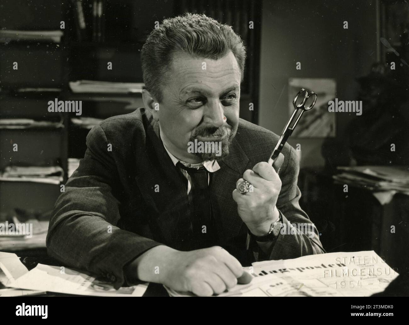Danish actor Helge Kjaerulff-Schmidt in the movie Sukceskomponisten ...