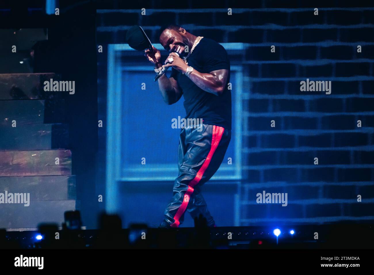 50 Cent performs live during The Final Lap Tour at Mediolanum Forum ...