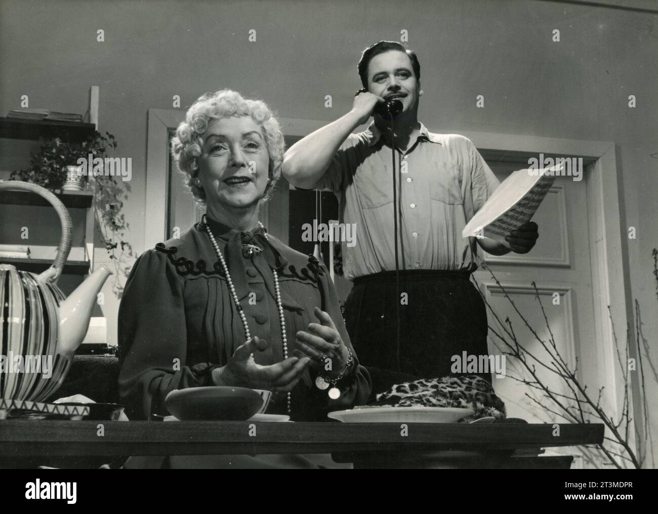 Danish actress Ellen Gottschalch and actor Mogens Wieth in the movie ...