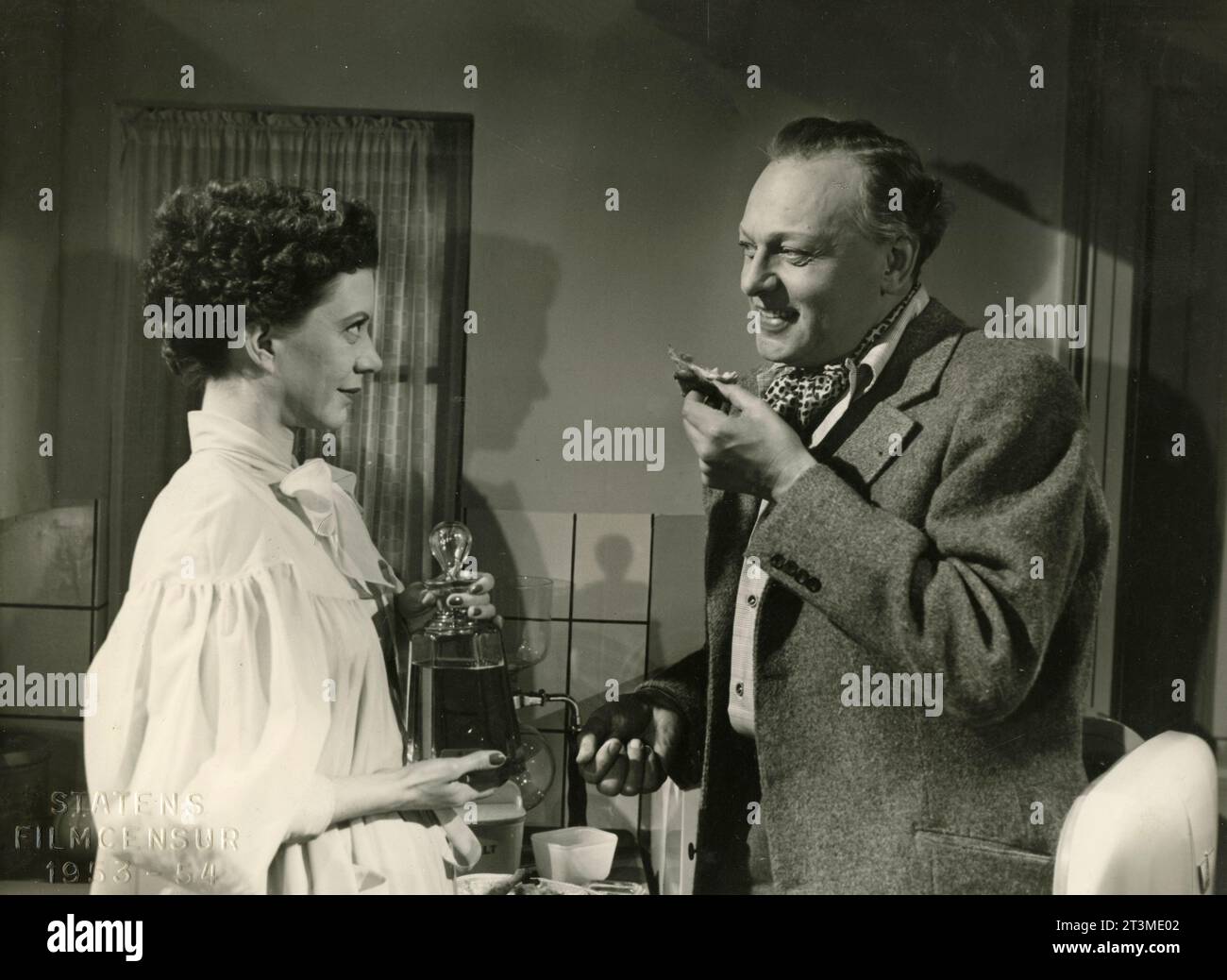 Danish actress Berthe Qvistgaard and actor Gunnar Lauring in the movie ...