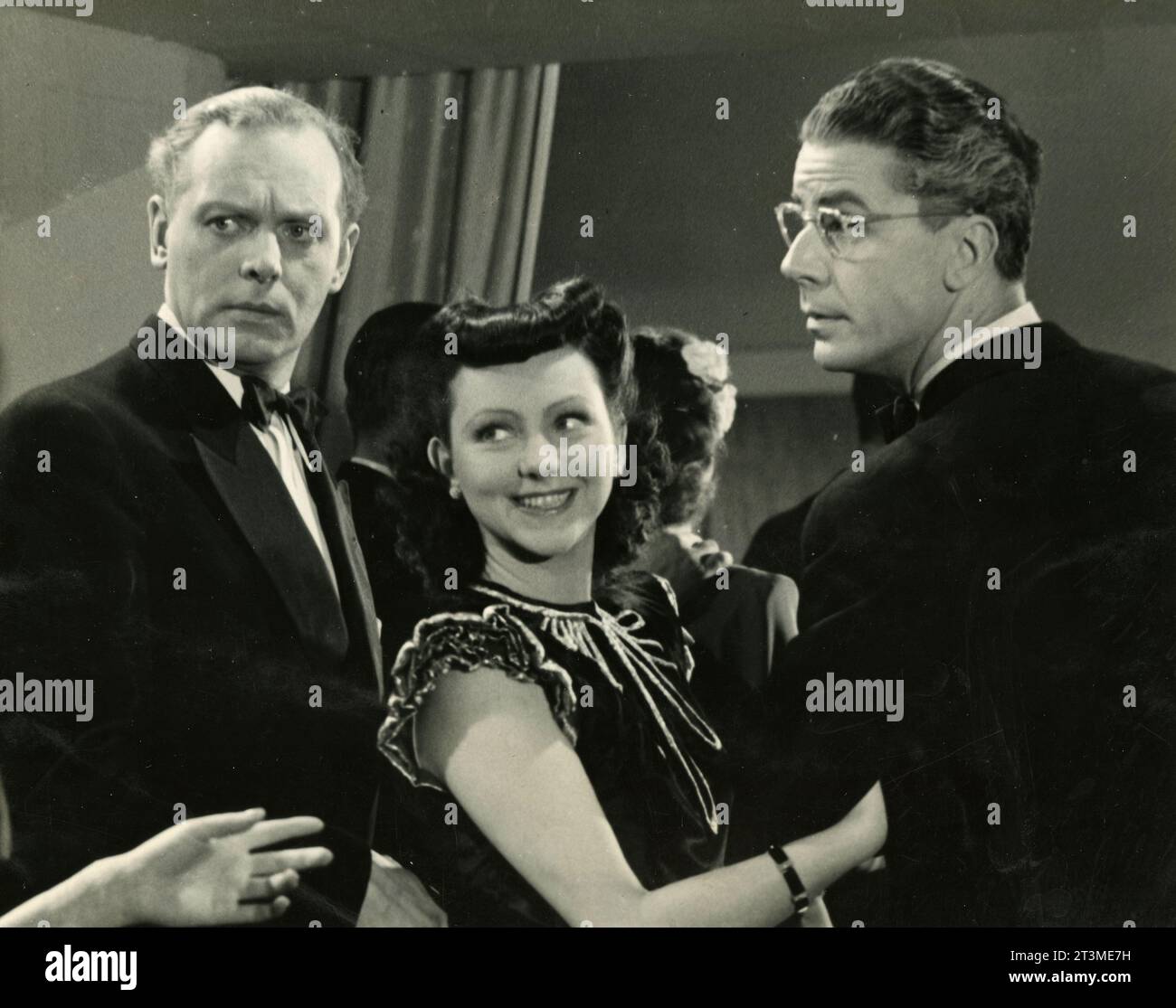 Danish actress Marguerite Viby and actors Gunnar Lauring and Ebbe Rode ...