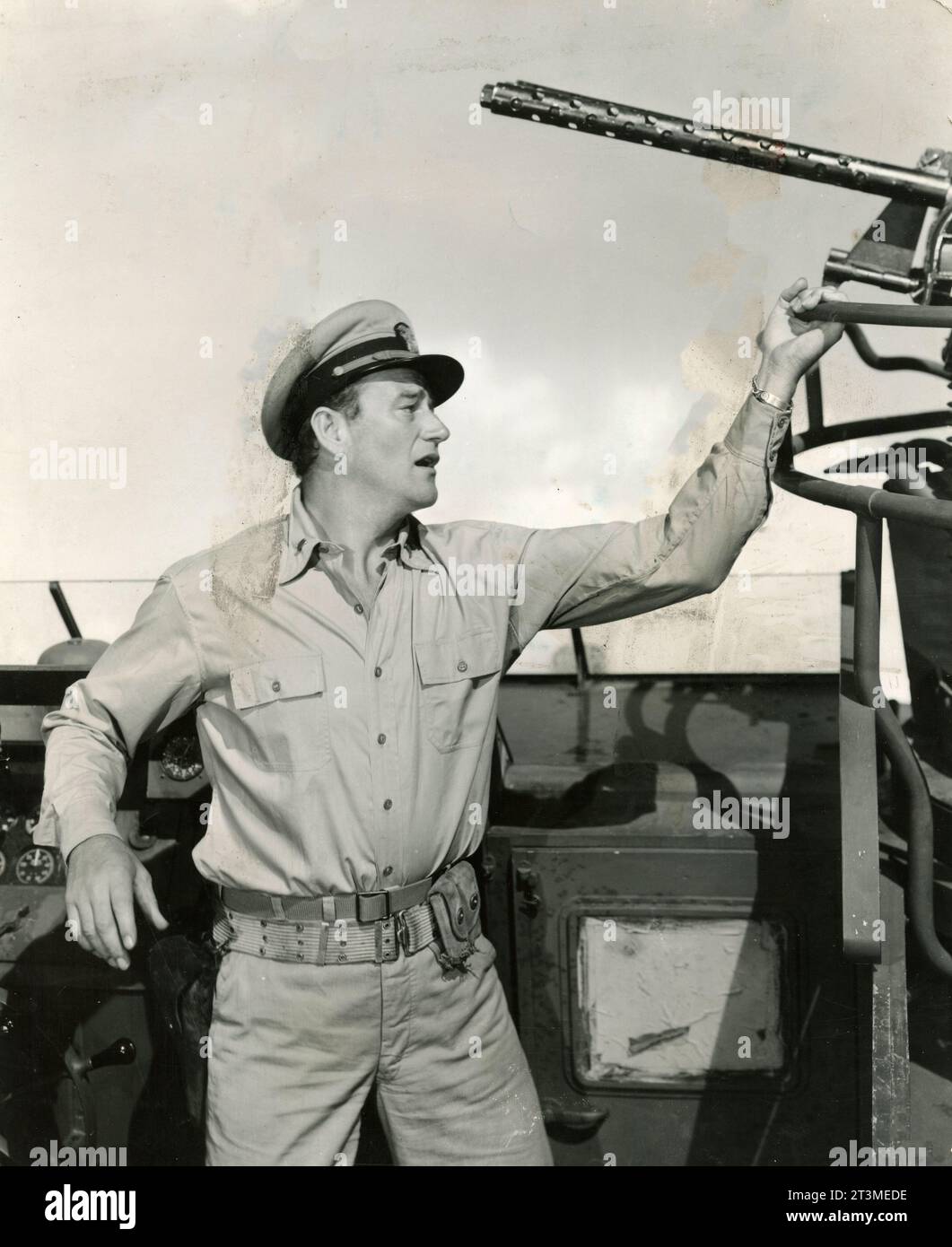 American actor John Wayne in the movie The Sea Chase, USA 1955 Stock ...