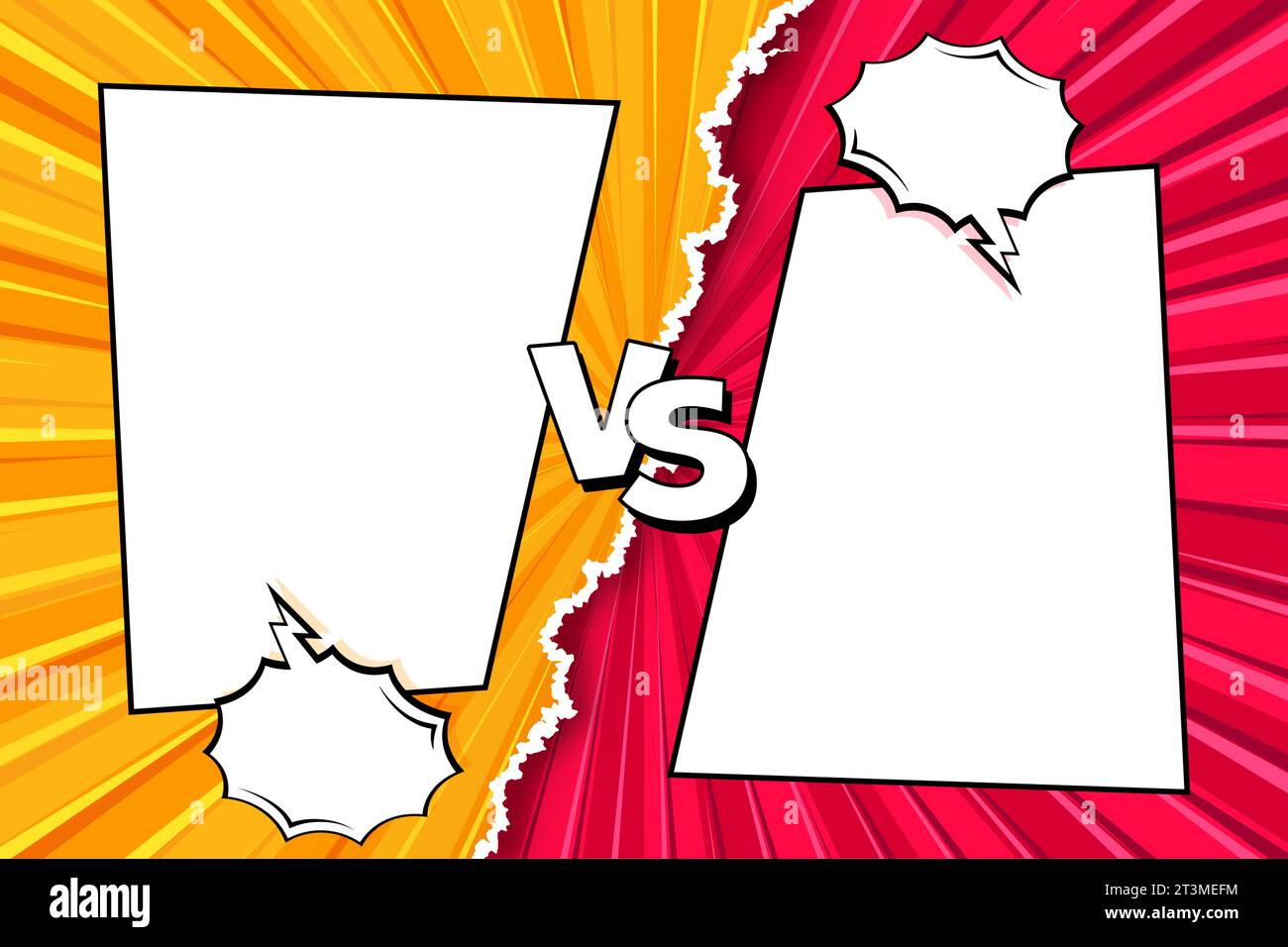 Cartoon comic background. Fight versus. Comics book colorful ...