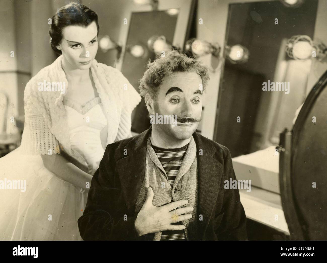 British actor Charlie Chaplin and actress Claire Bloom in the movie ...