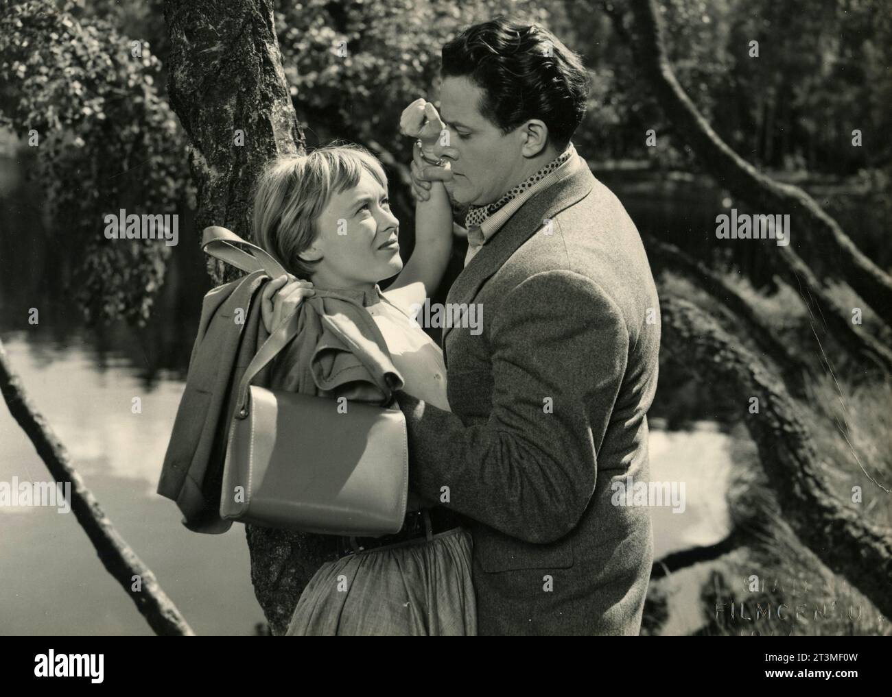 Danish actor Poul Bundgaard and actress Ulla Lock in the movie Det er ...