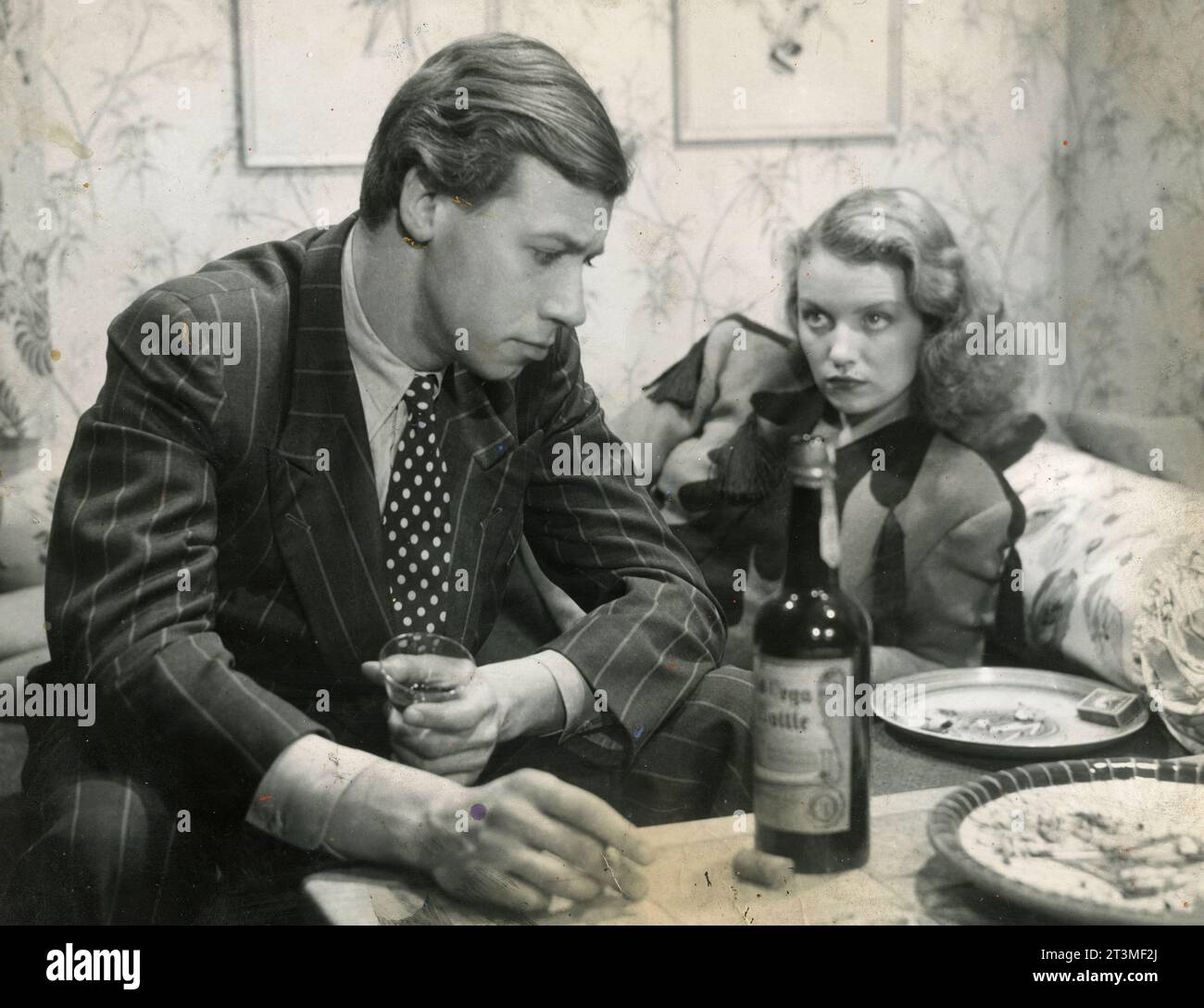 Danish actress Lise Thomsen and actor Preben Neergaard in the movie ...