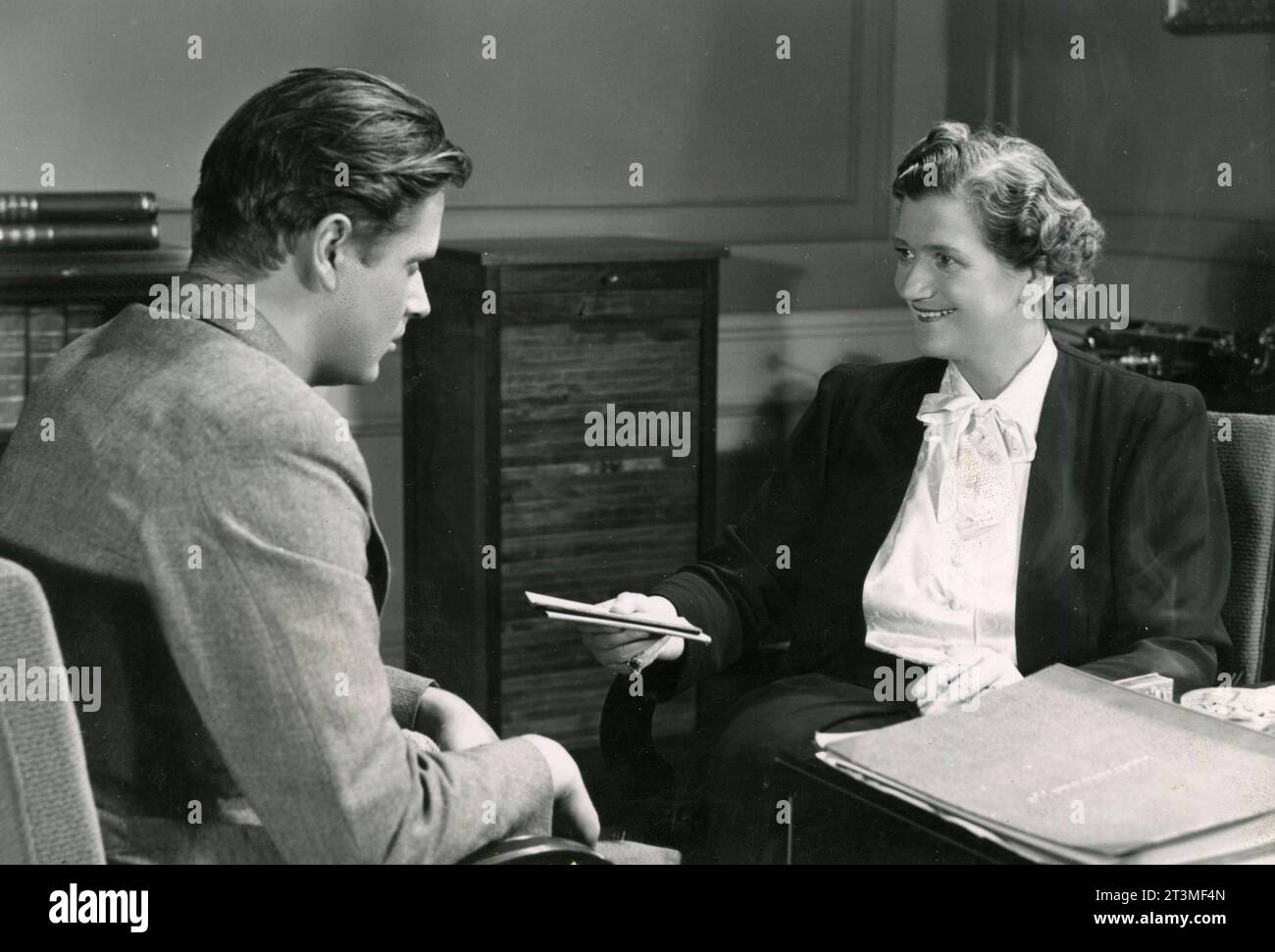 Danish actress Bodil Ipsen and actor Mogens Wieth in the movie Gaa med ...