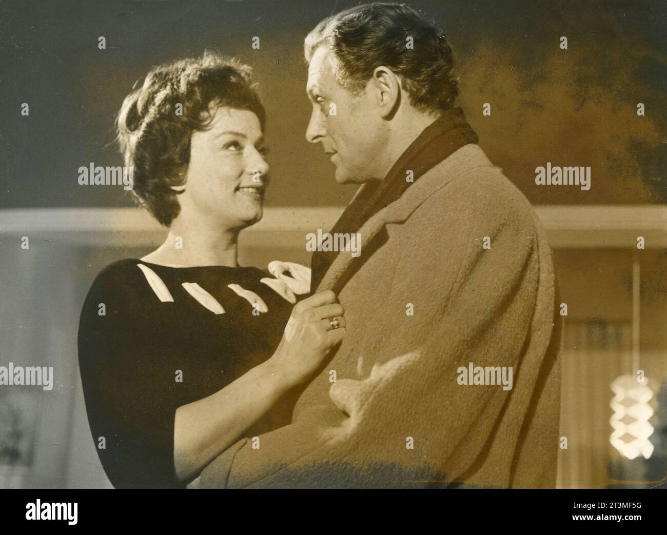 Danish actor Poul Reichhardt and actress Lily Broberg, Denmark 1960s ...