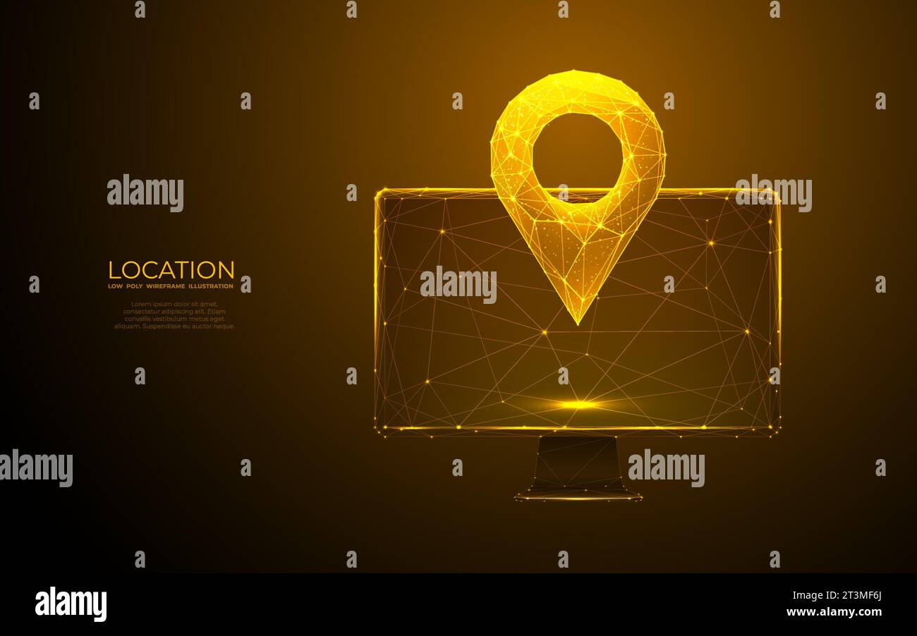 GPS pin on computer monitor screen Stock Vector Image & Art - Alamy