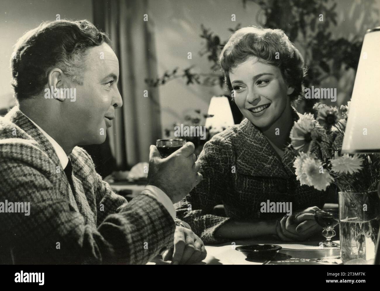 Danish actress Helle Virkner and actor Hans Kurt in the movie Amor i ...