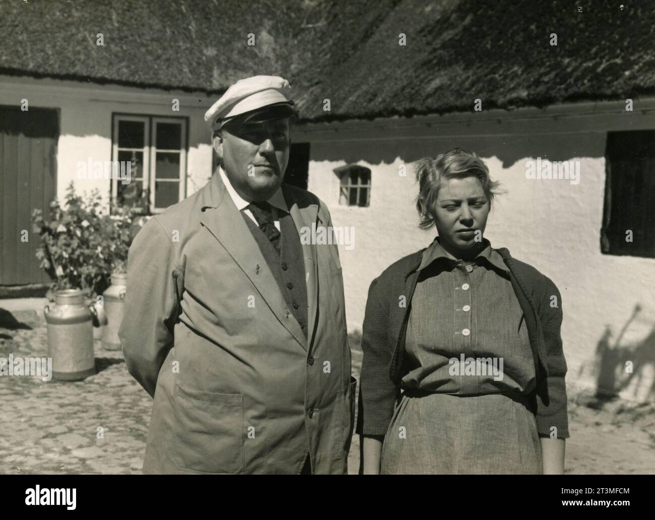 Danish actor Ib Schønberg and actress Irene Hansen in the movie Ta ...