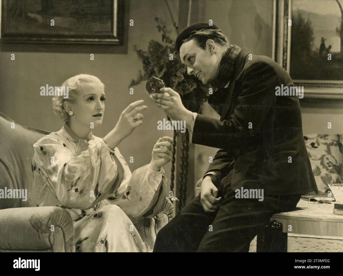 Danish actor Arthur Jensen and actress Carola Merrild in the movie ...
