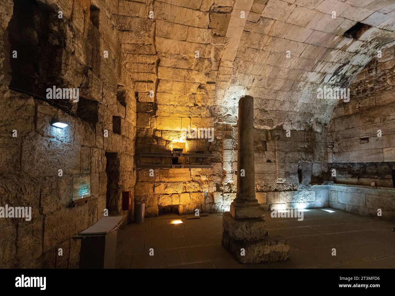 Jerusalem, Israel - October 13, 2017: Western Wall underground Tunnel ...