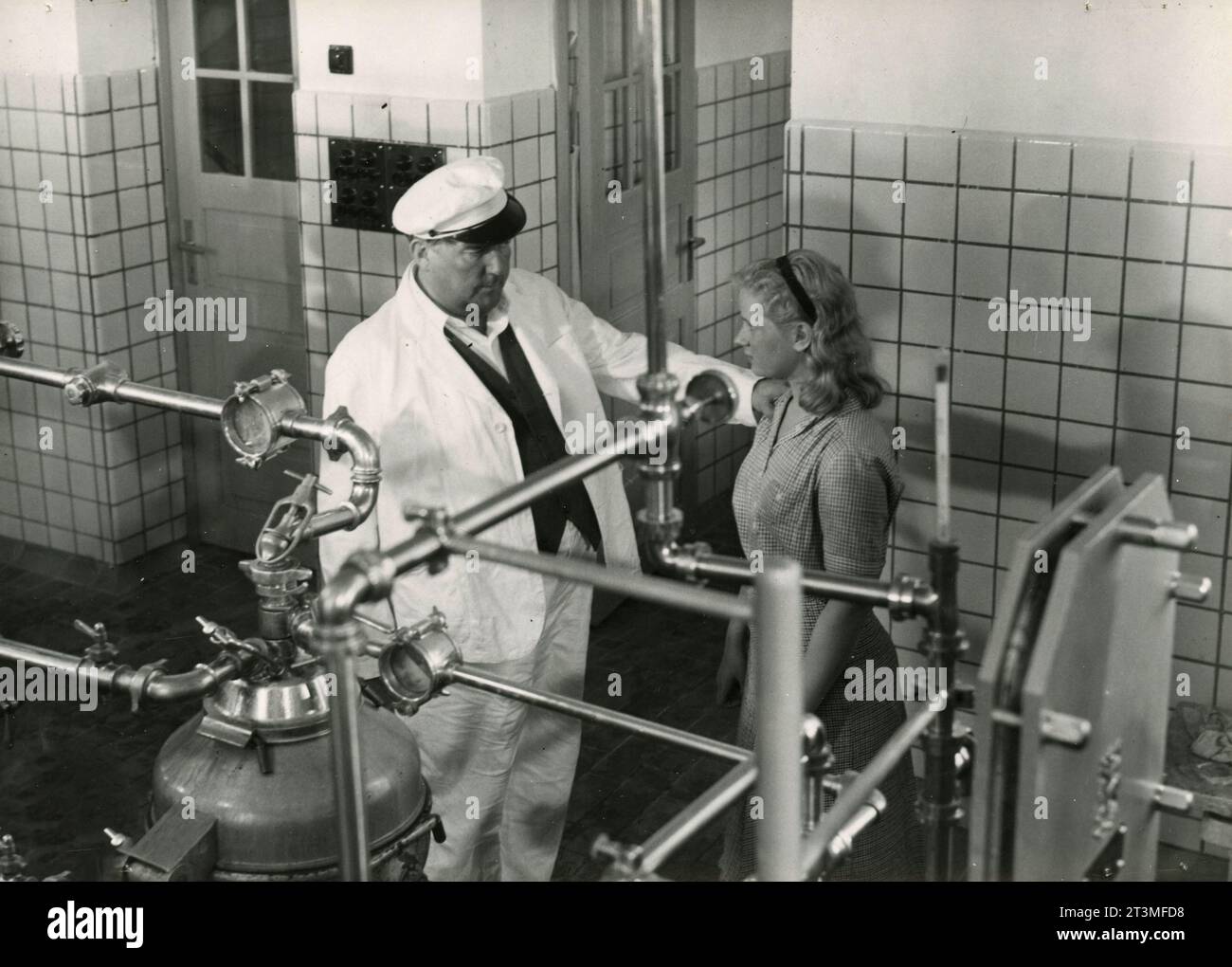 Danish actor Ib Schønberg and actress Grethe Paaske in the movie Ta ...