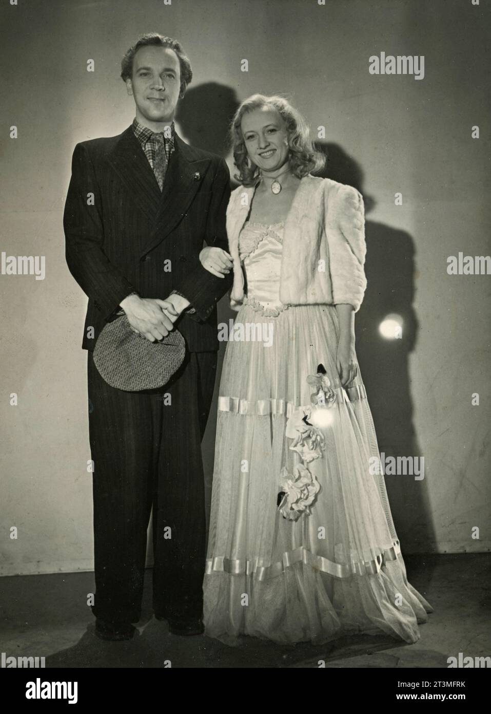 Danish actor Sigfred Johansen actress Karin Nellemose in the movie Tak ...