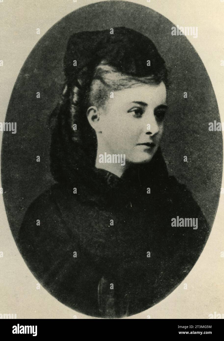 Portrait of Italian writer Evelina Cattermole Mancini AKA Contessa Lara ...