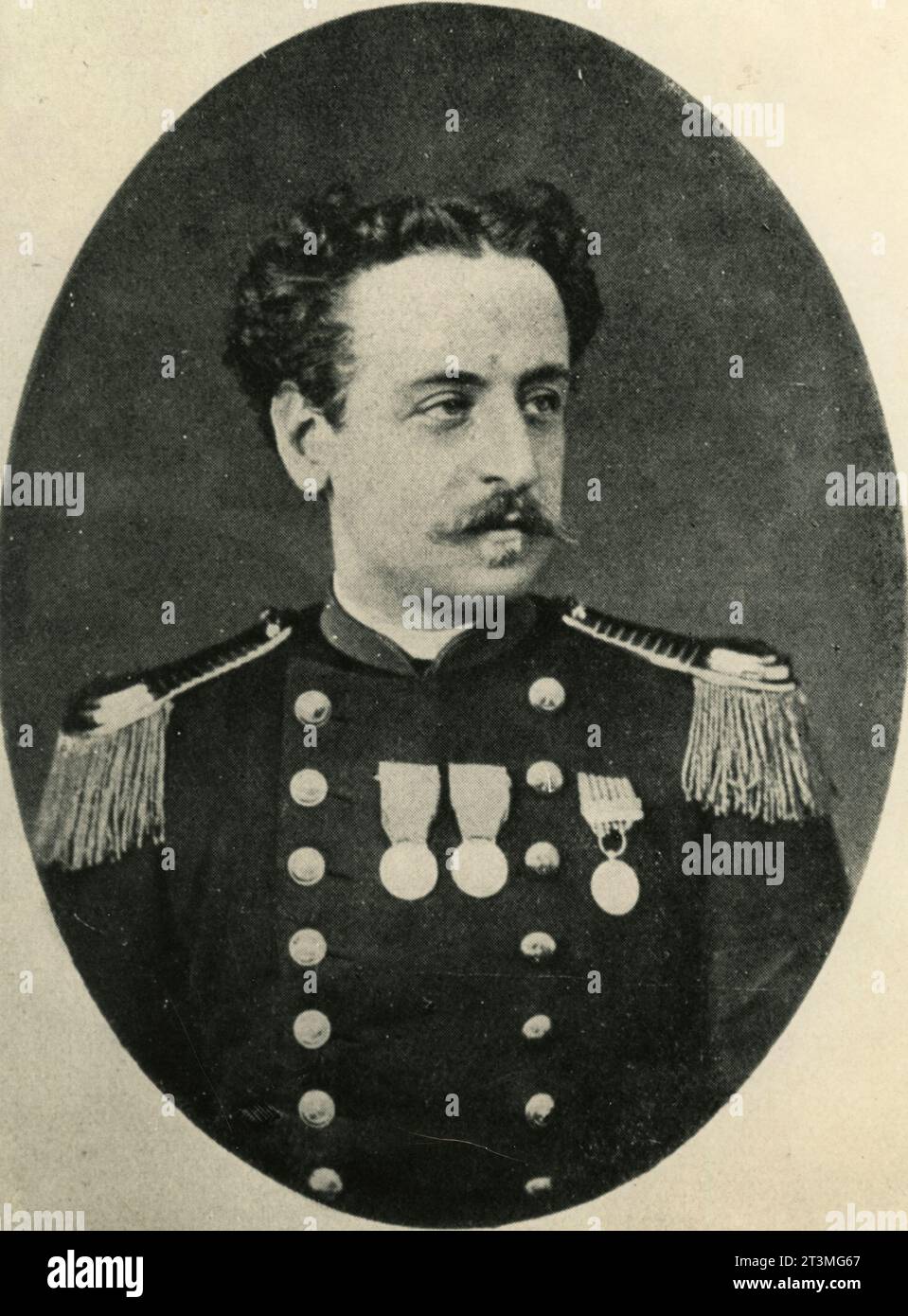 Portrait of Italian Captain Francesco saverio Eugenio Mancini, husband ...