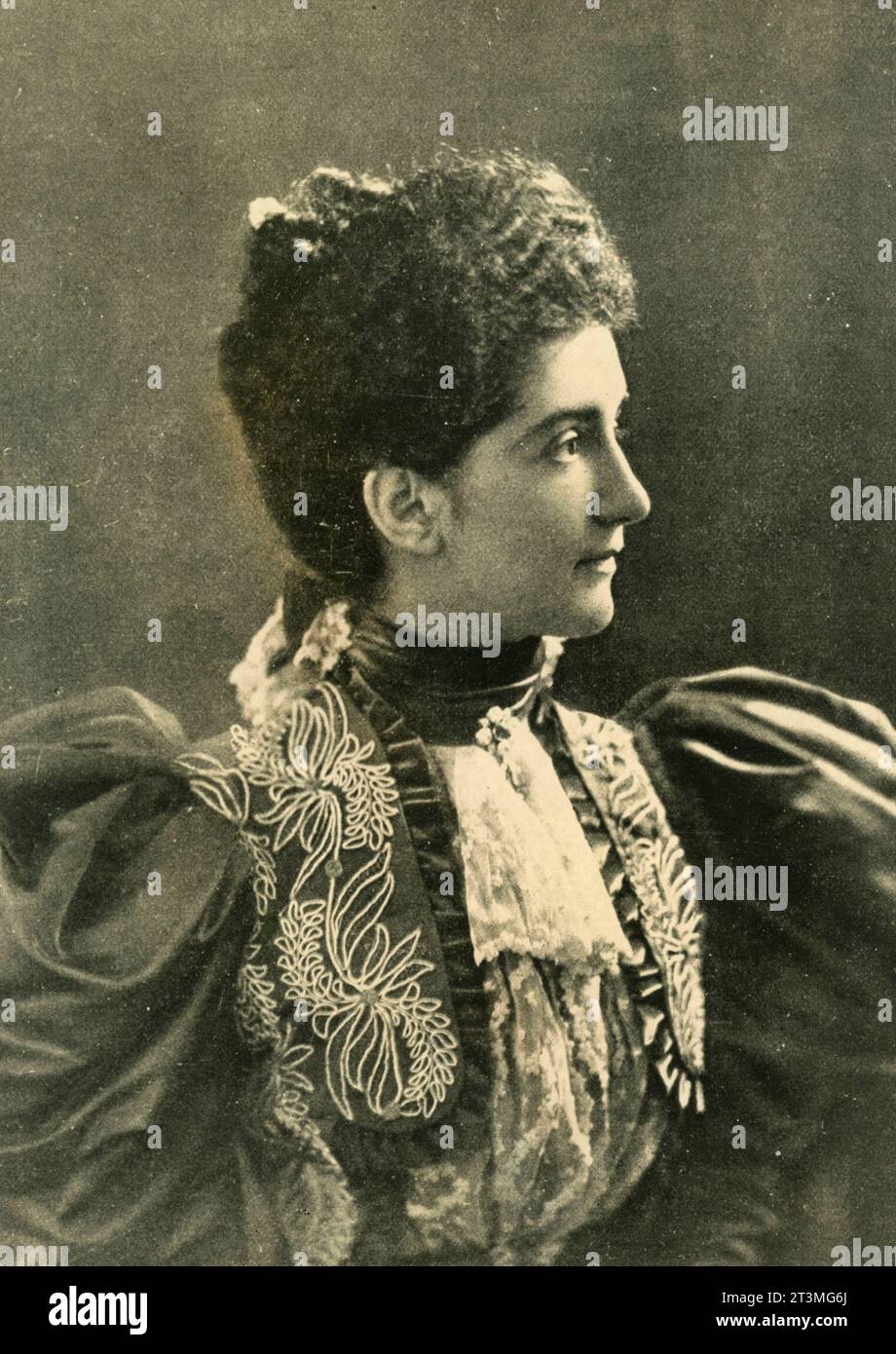 Portrait of Elena of Montenegro, Queen Consort of Italy, 1920s Stock ...