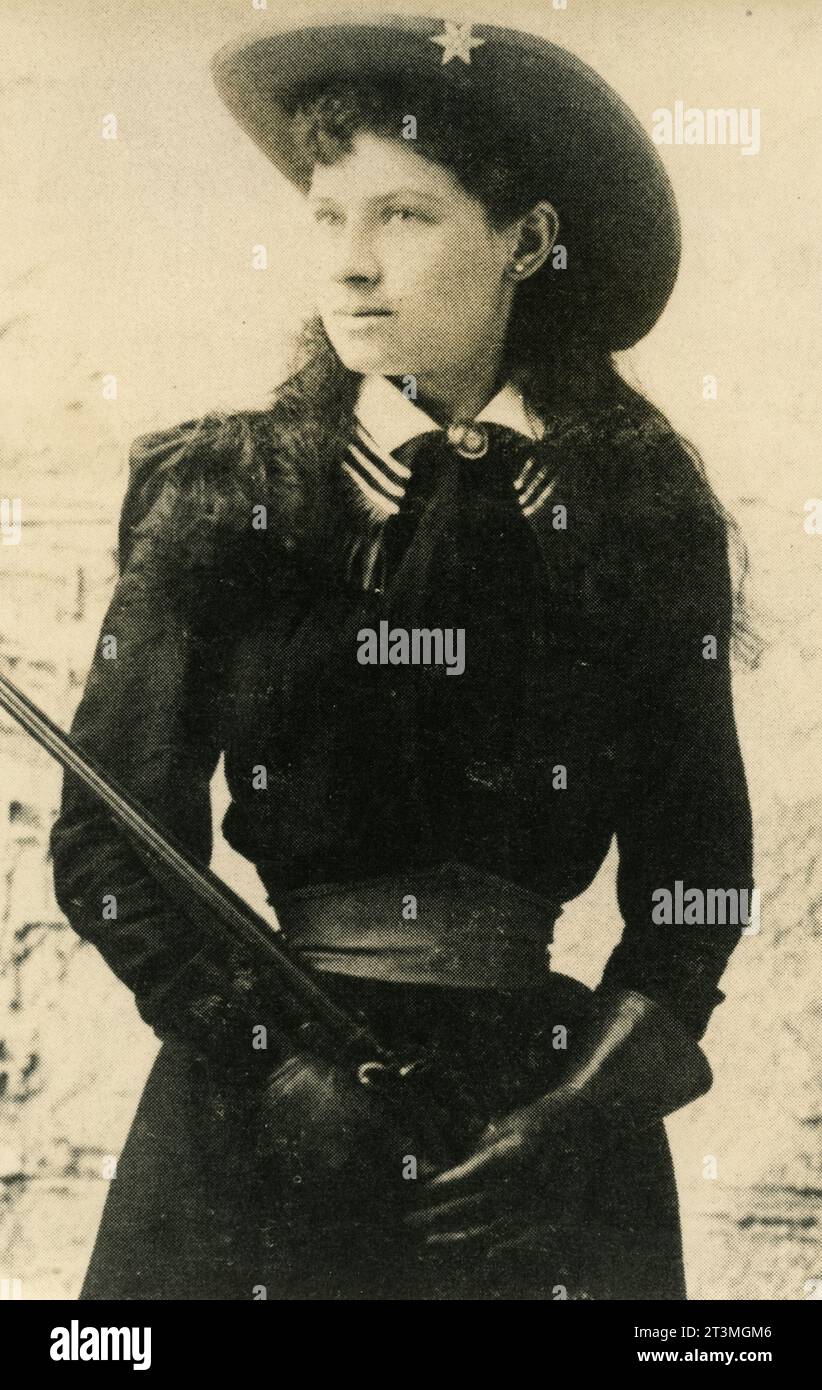 American marker Annie Oakley starring in Buffalo Bill's Wild West, USA ...