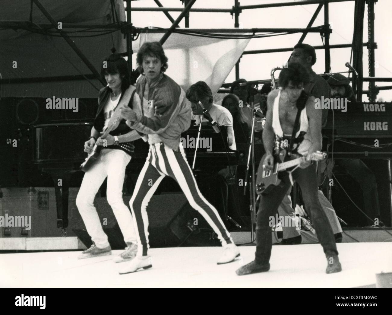 The Rolling Stones band in concert tour, France 1982 Stock Photo - Alamy