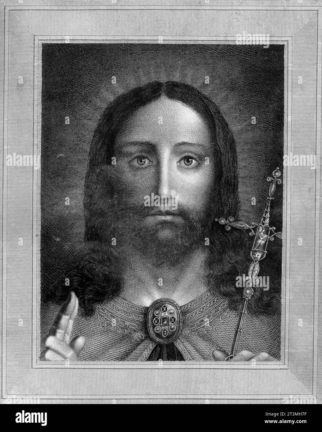 Christian print jesus christ Black and White Stock Photos & Images - Alamy