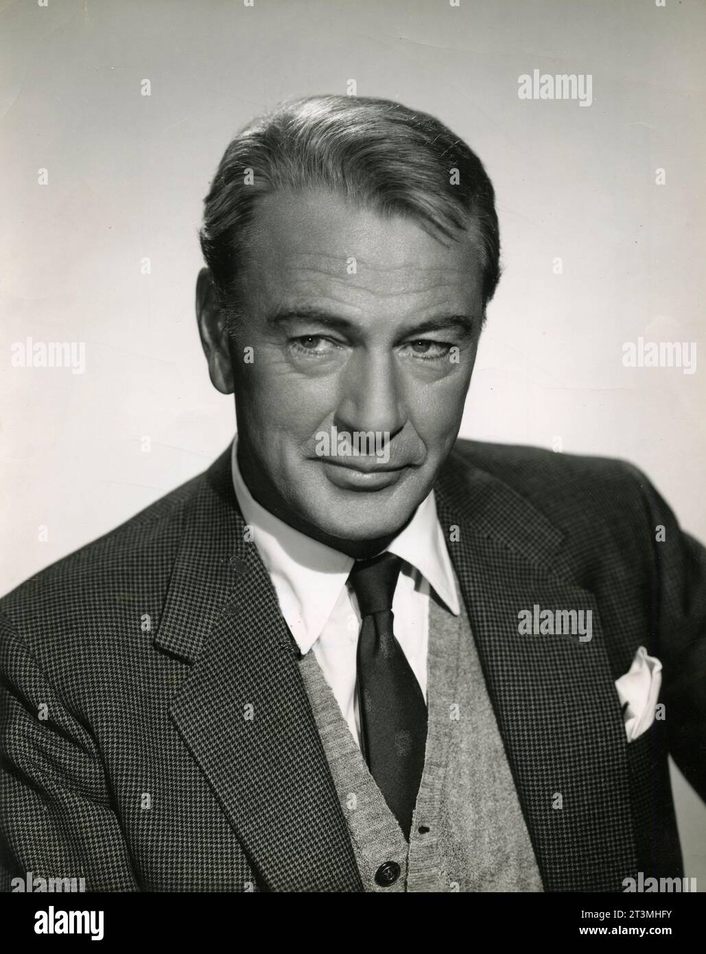Portrait of American actor Gary Cooper, USA 1950s Stock Photo - Alamy