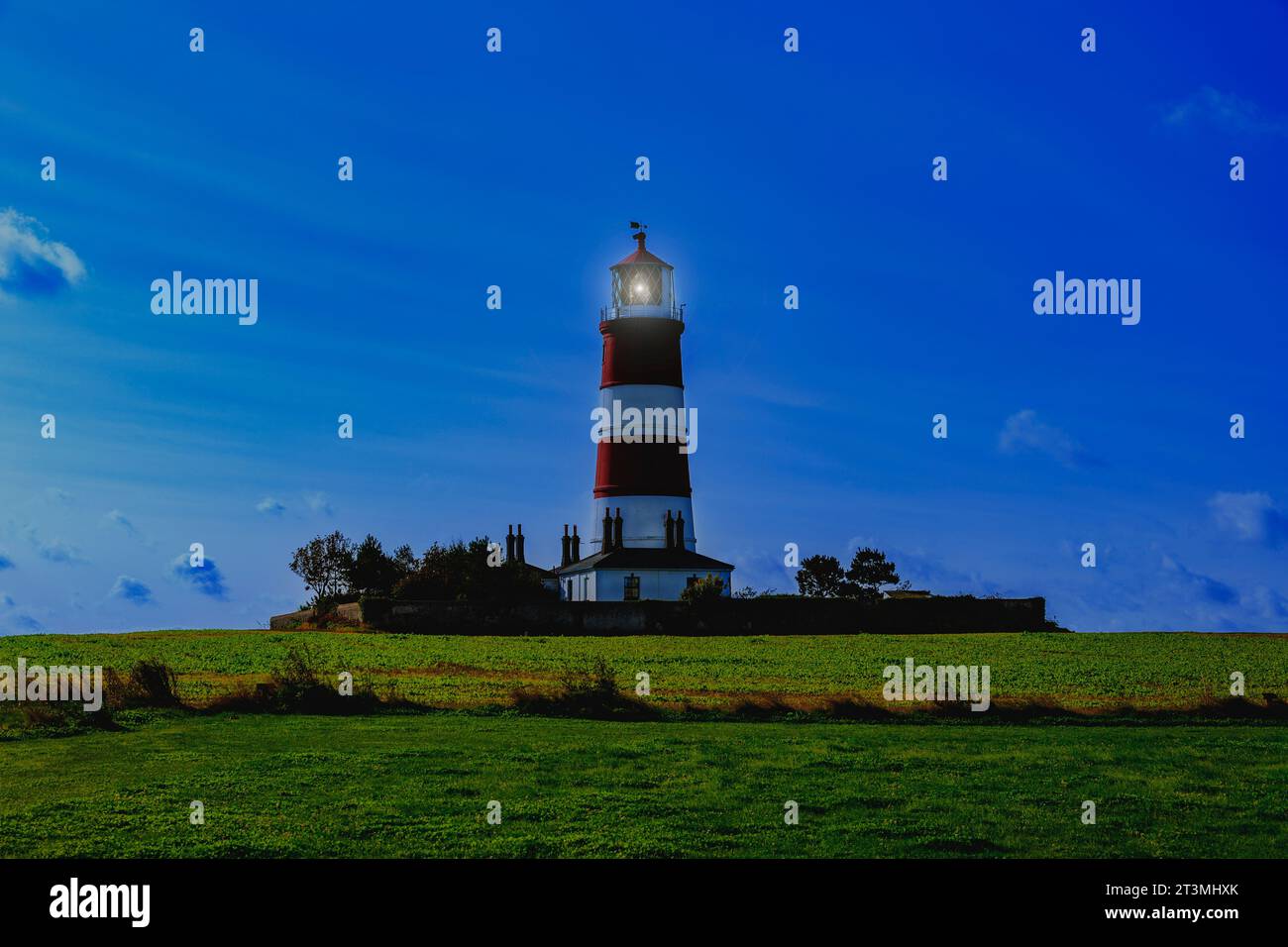 Happisburgh lighthouse, Norfolk is a local landmark, the oldest working ...