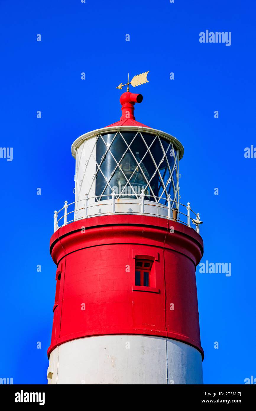 Happisburgh lighthouse, Norfolk is a local landmark, the oldest working ...